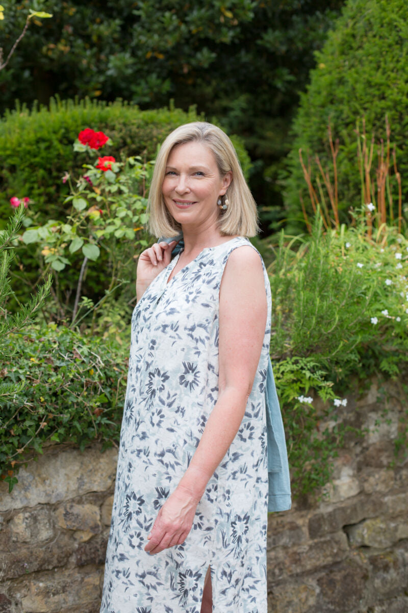 Linen Flower 6554 Dress Indigo – Jessie Juniper