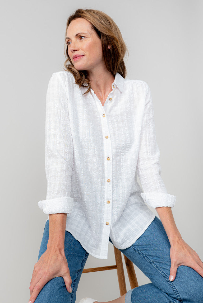 Seersucker Check Savannah Shirt – Jessie Juniper