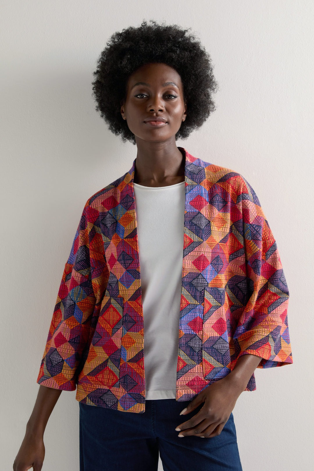 Bold Cubist Printed Jacket – Jessie Juniper